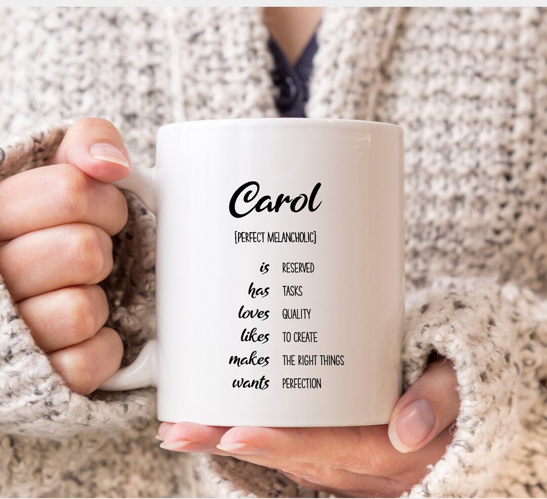 Custom Name Coffee Mug: Melancholic Personality Gift - Etsy