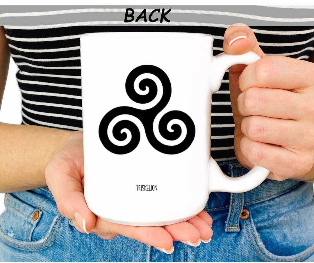 Celtic Triskelion Ancient Motif Gift, Triple Spiral Coffee Mug, Celtic ...