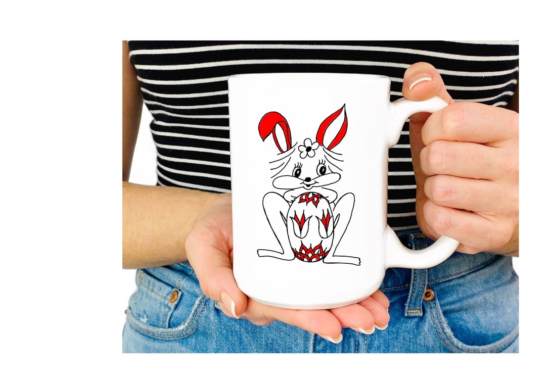Custom Happy Easter Mug, 2024 Easter Bunny Coffee Mug, Easter Kitchen ...