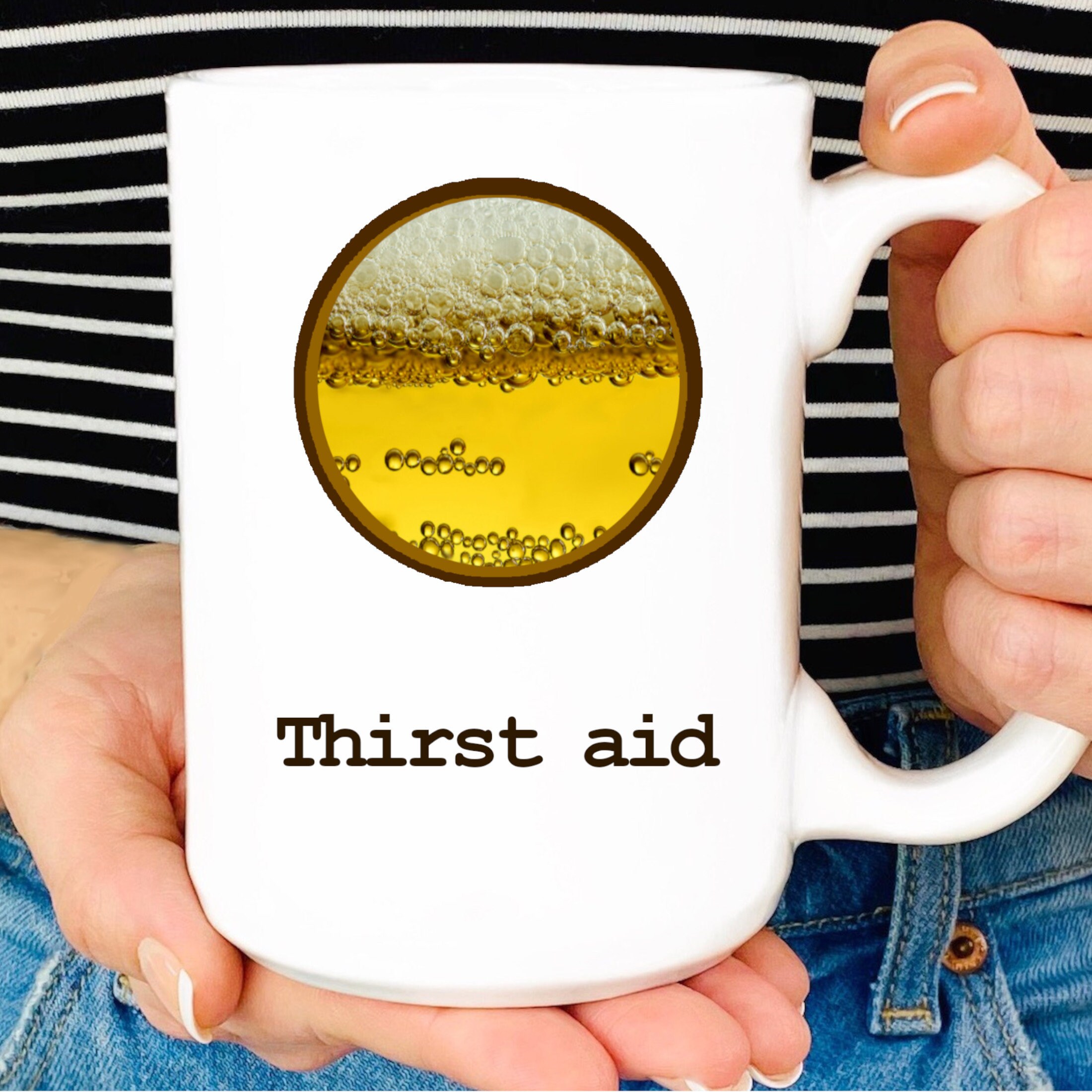 Thirst Aid Mug for Daddy, Beer Gift Mug, 2024 Father Day's Mug, Gift ...