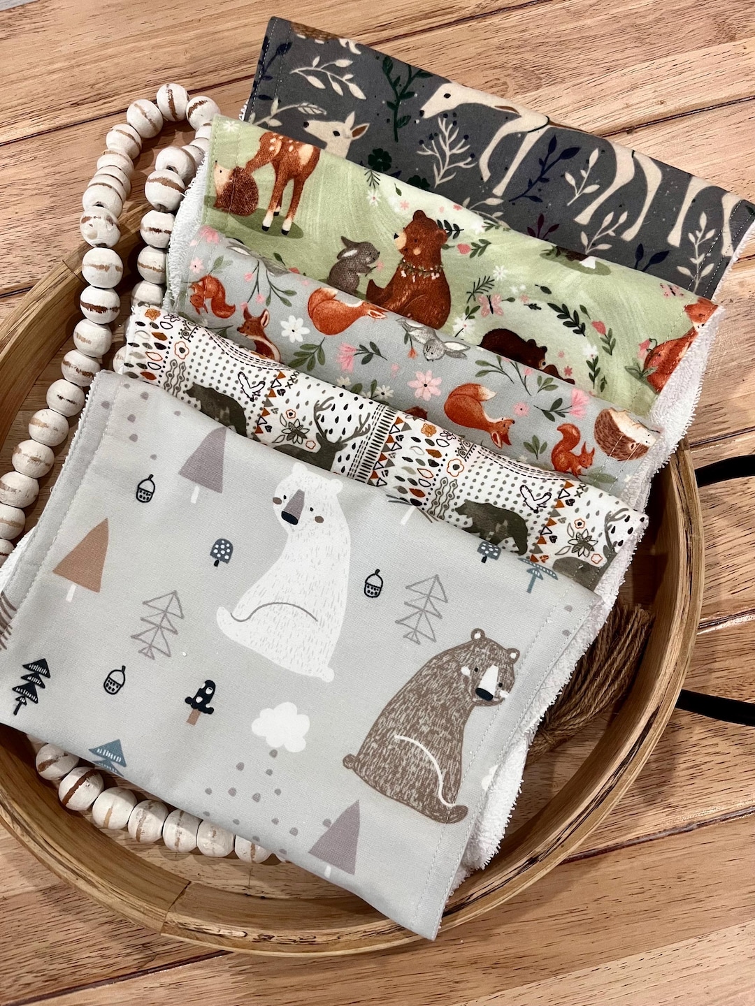 Handmade Baby Burp Cloths.(wild Animals) - Etsy