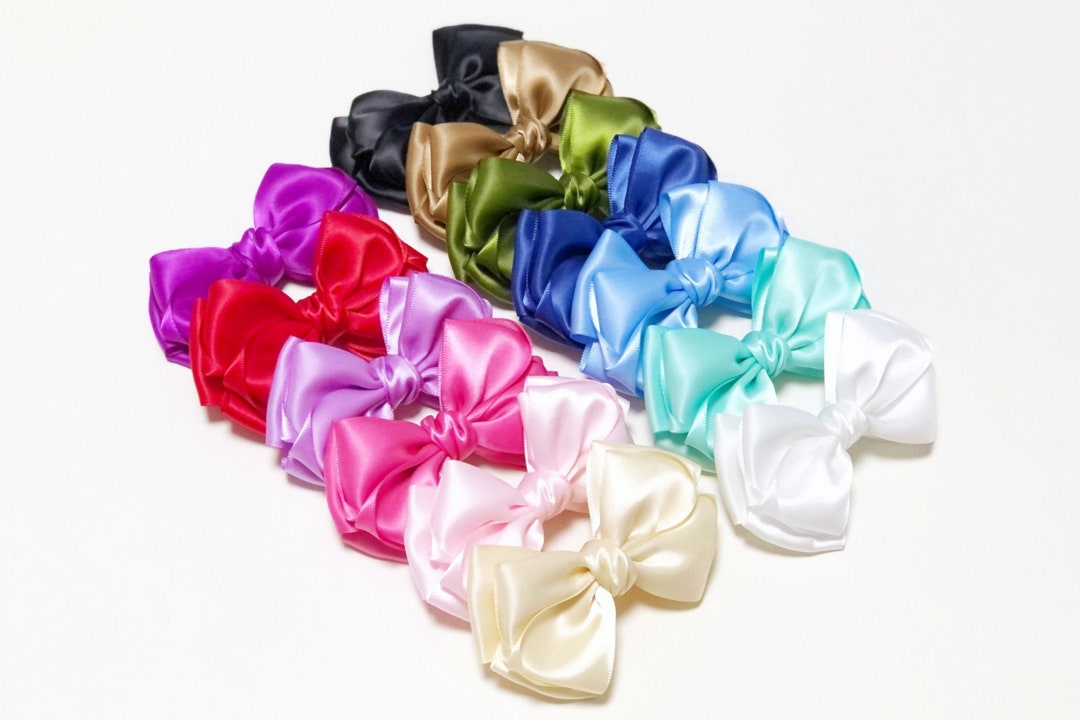 Double-faced Satin Ribbon Hair Bow, Alligator Clip, Barrette, Hair Pins ...