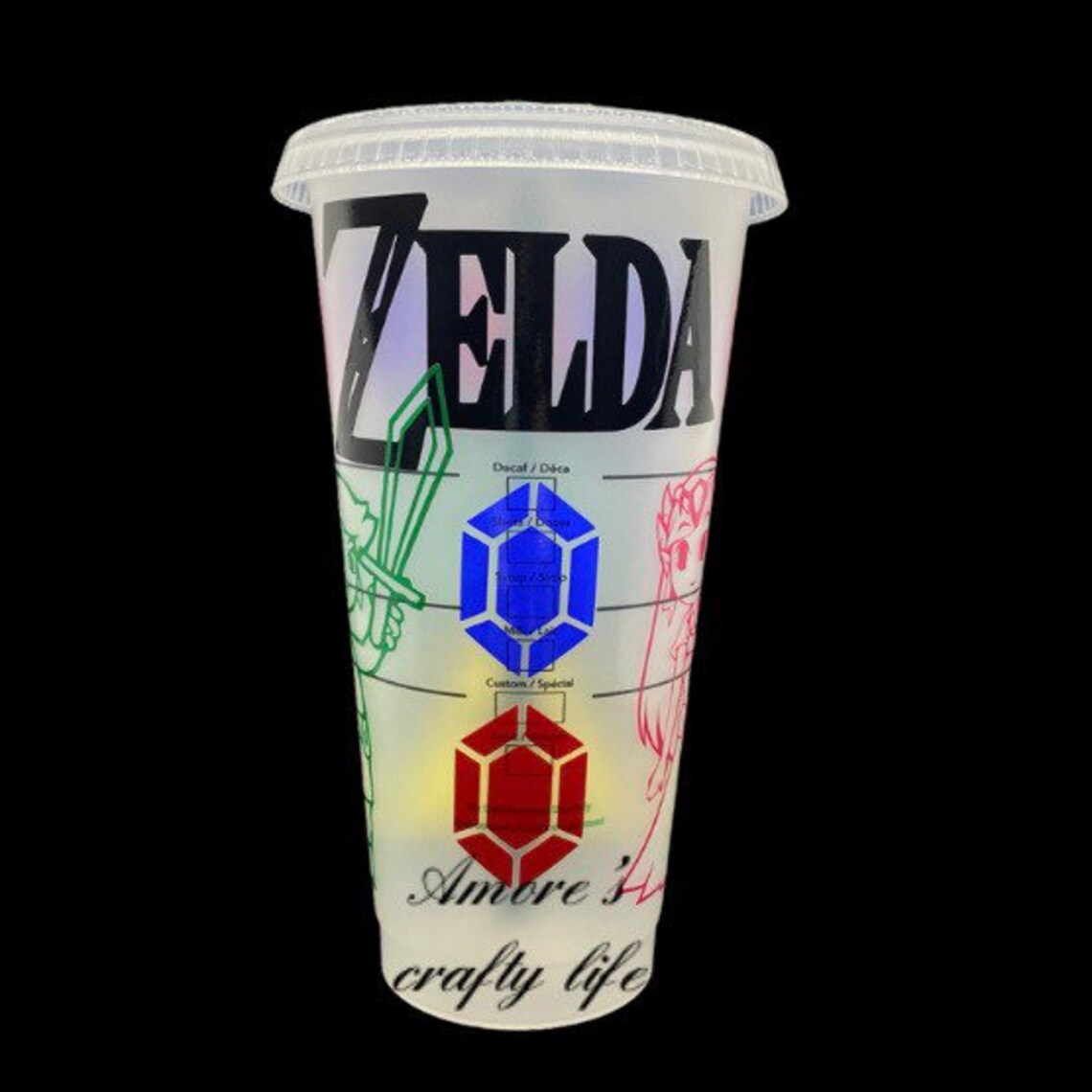 Zelda Starbucks Cup Zelda Cup Zelda Reusable Cup - Etsy