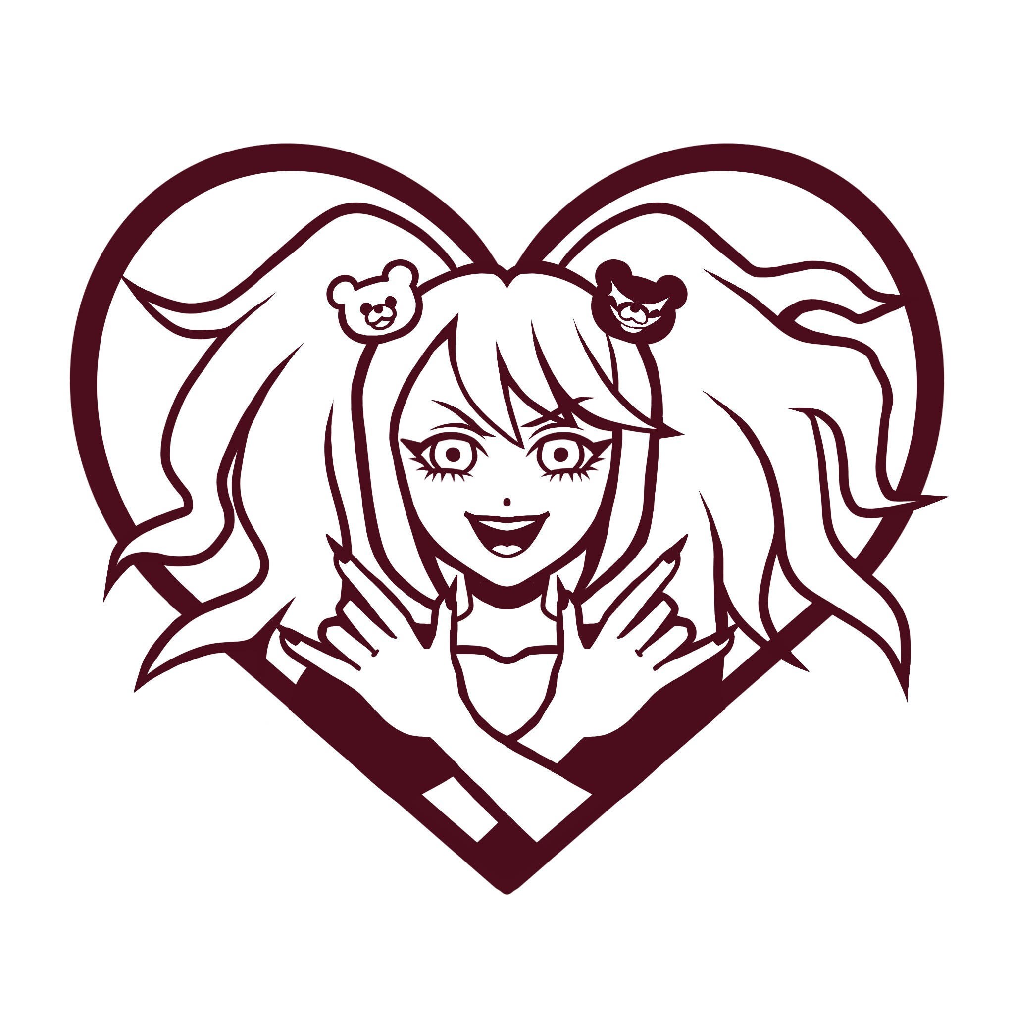Junko Enoshima Danganronpa Decal Sticker - Etsy
