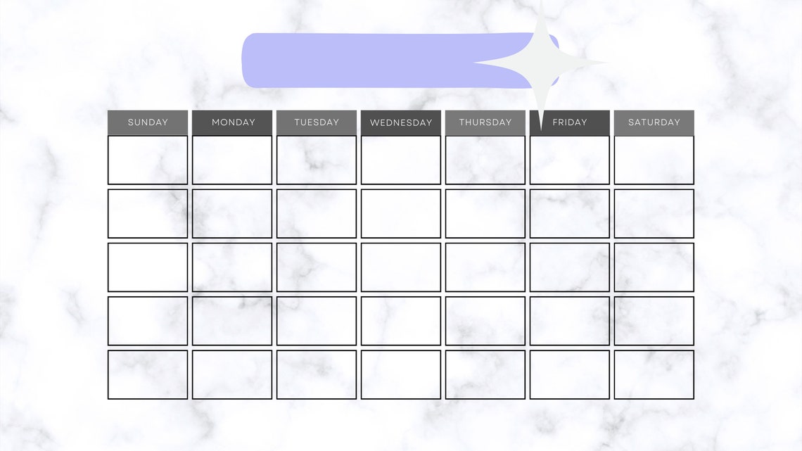 Printable Calender - Etsy