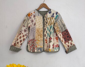 Multi Color Handmade Patchwork Jackets, Indian Cotton Handmade Winter ...