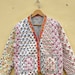 White Printed Burfi Quilted Vintage Jacket Boho Short Coat , Kimono ...