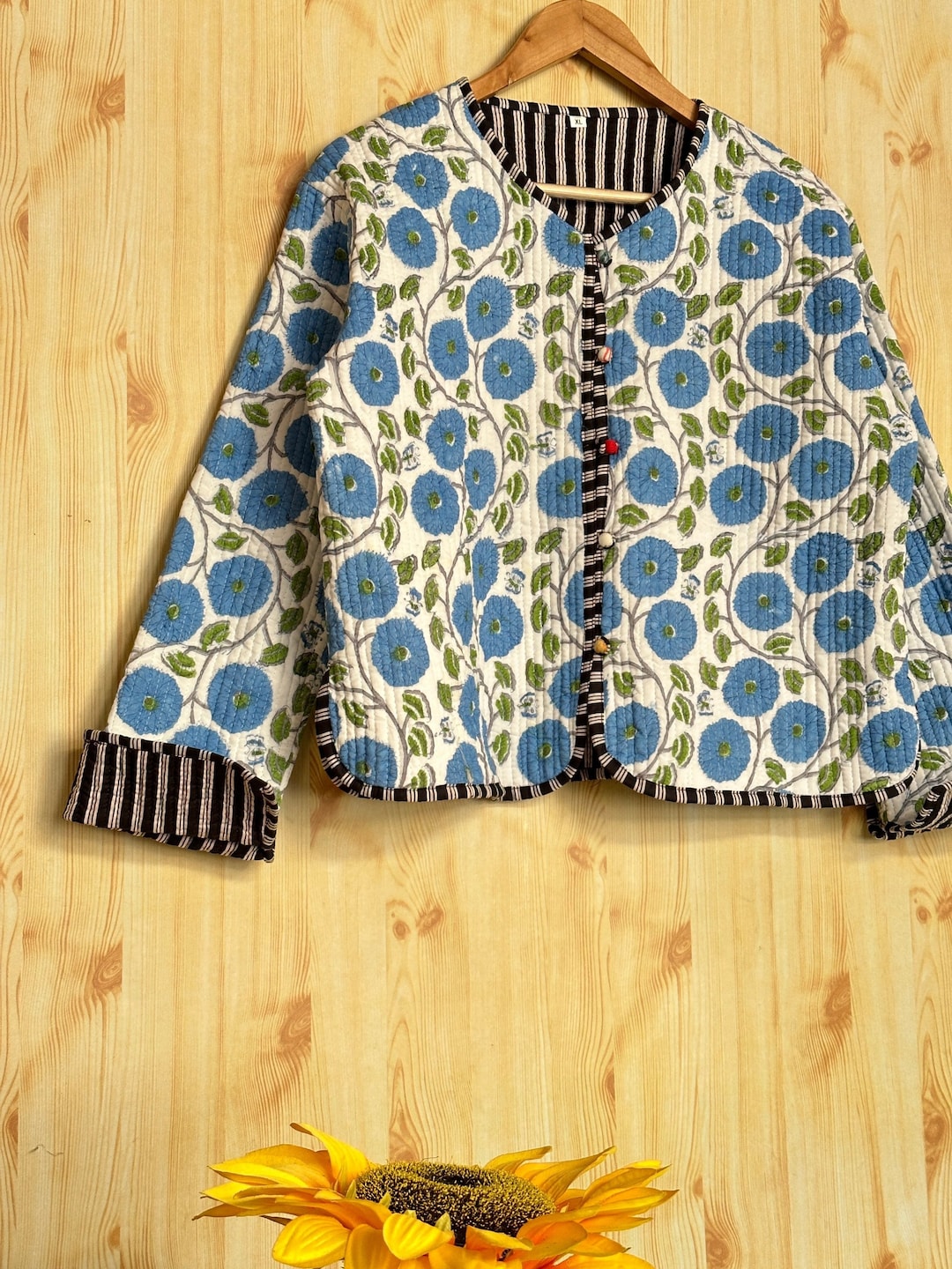 Indian Handmade Vintage Quilted Jacket , Coats ,new Style, Boho, Cotton ...