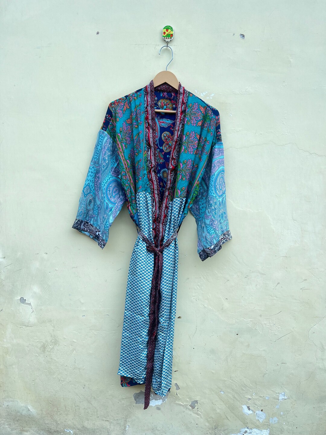 Beautiful Color Long Kimono Robe for Women With Bohemian Style Boho ...