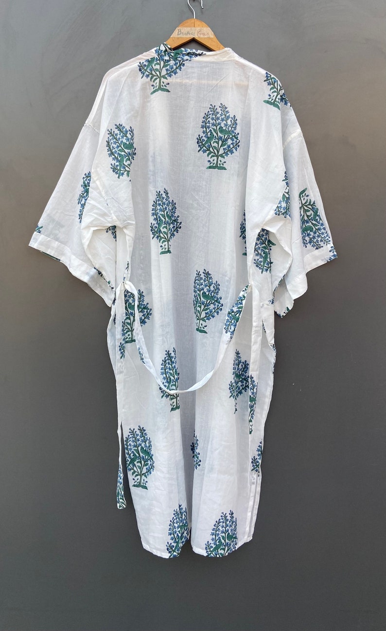 Cotton Vintage Floral Kimono Boho Kimono With Sleevesummer - Etsy