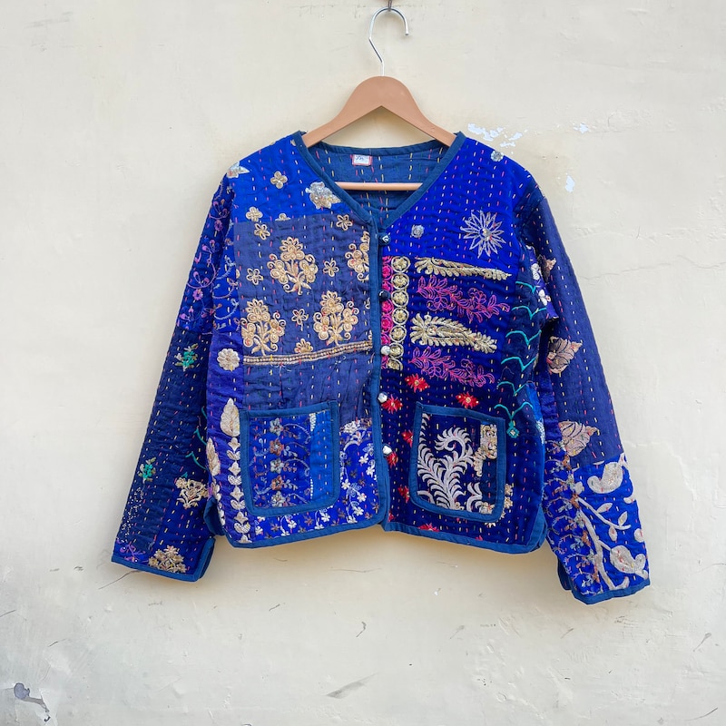 Patch Work Denim Jacket - Etsy