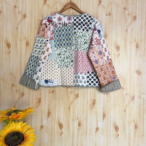 Handmade Patchwork Jacket, Hand Stitched Cotton Patchwork Jacket ...