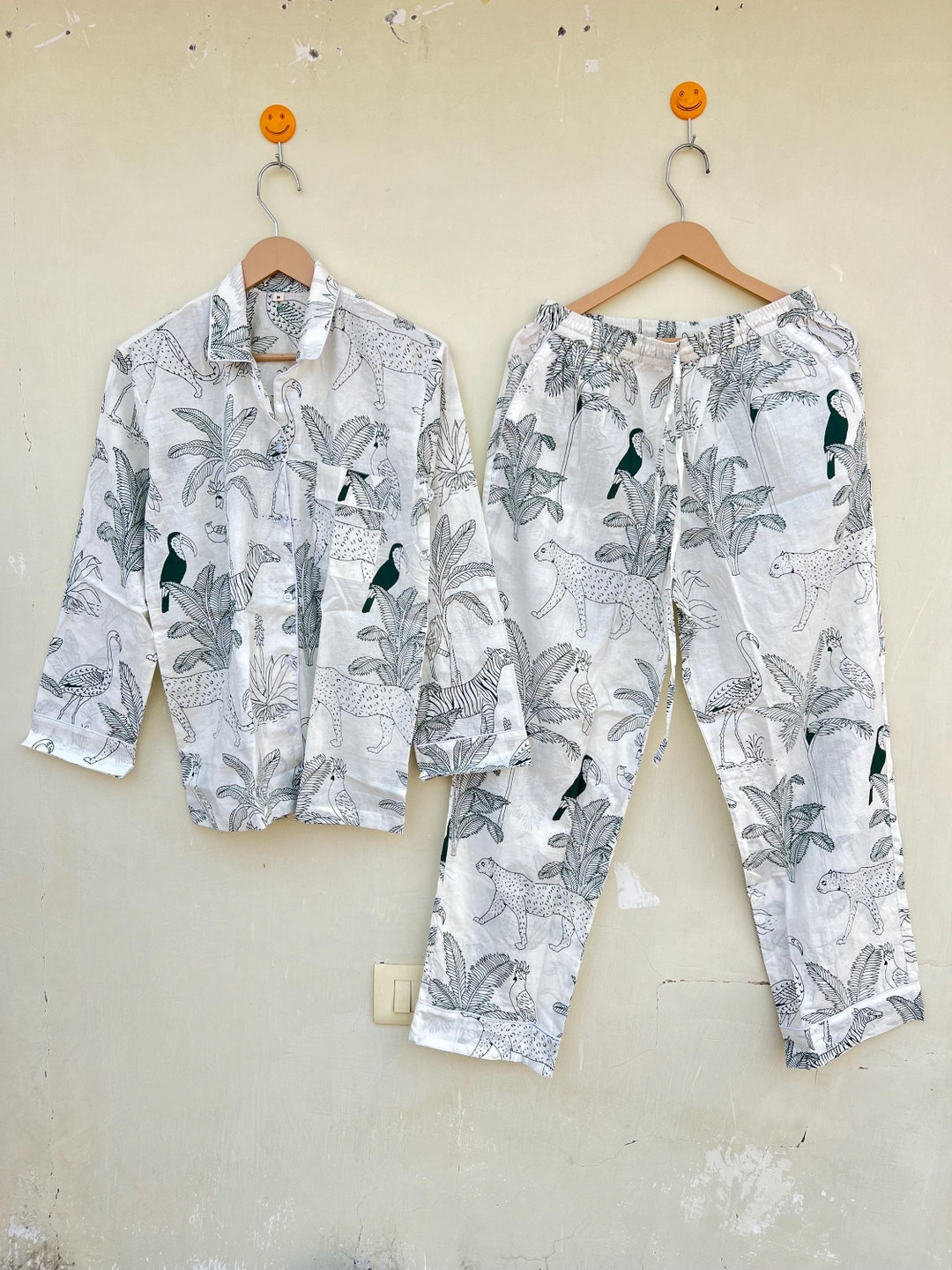 Indian Cotton Pajama Set: Pure Cotton Pj's, Soft Cotton Night Suit ...