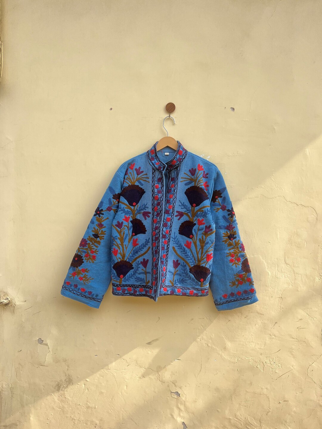 Cotton Suzani Hand Embroidery Jacket Coat, Women Wear Winter Jackets ...
