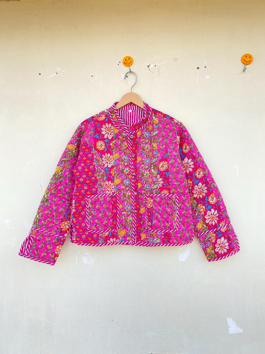 Handmade Cotton Burfi Quilted Jacket: Boho Patchwork Coat - Etsy