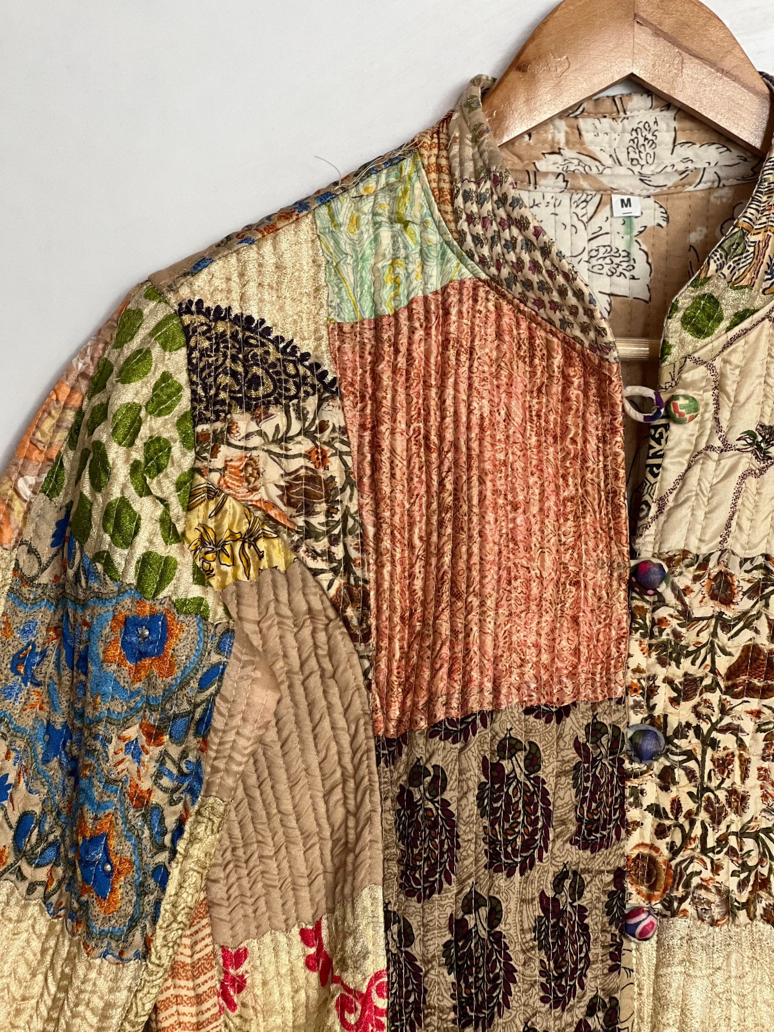 Handmade Patchwork Sari Jacket: Reversible Indian Cotton Coat - Etsy