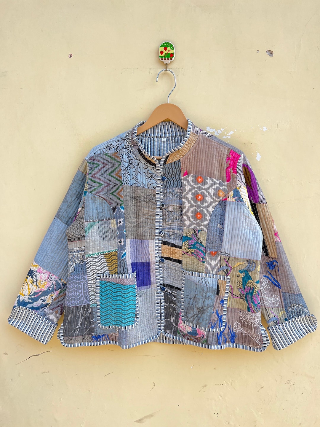 Coller Patchwork Jacket Quilted Coat Made From a Vintage Patchwork ...