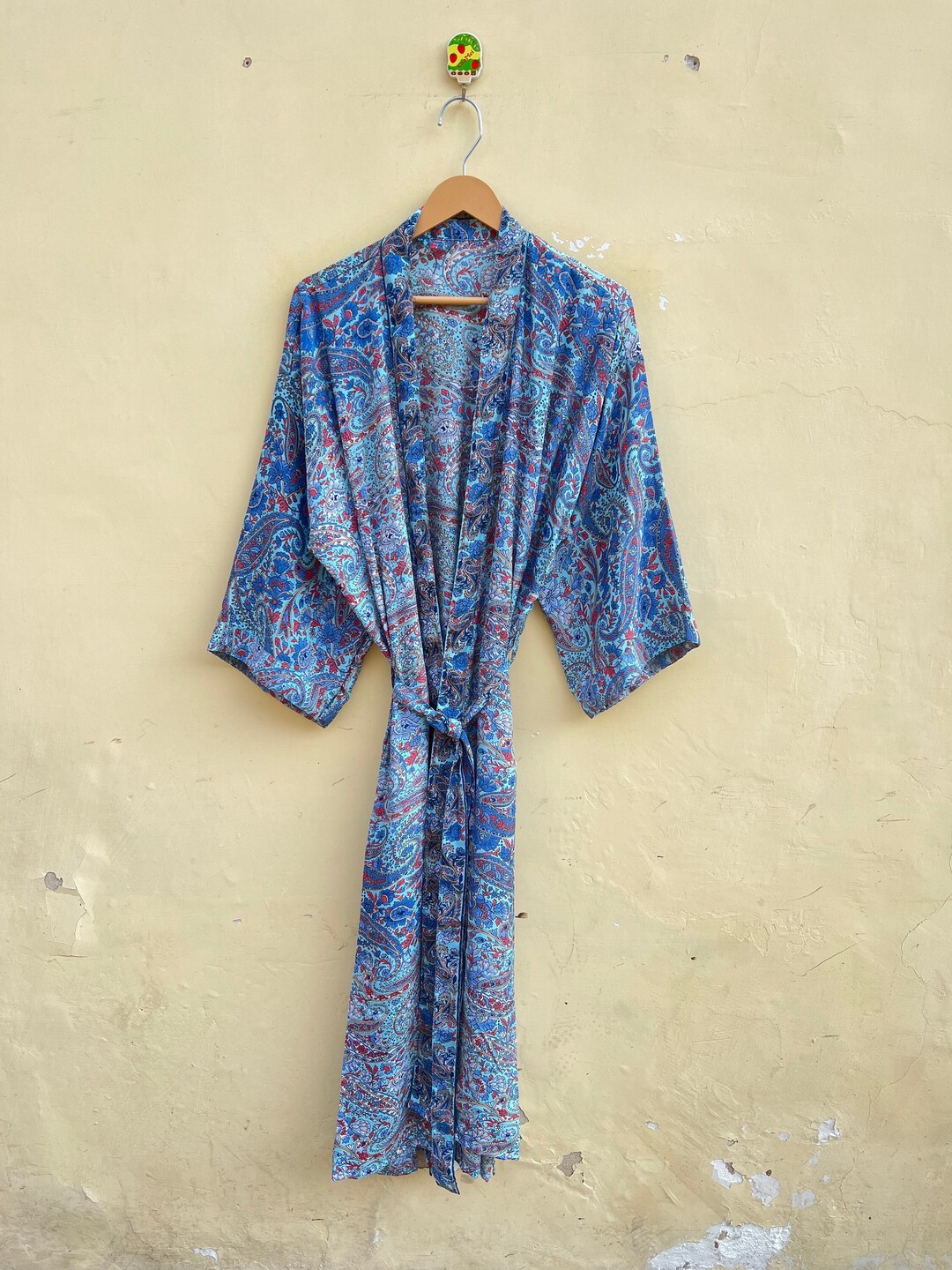 Handmade Kimono, Poly Silk Robe, Indian Robe, Hippie Robe, Beautiful ...