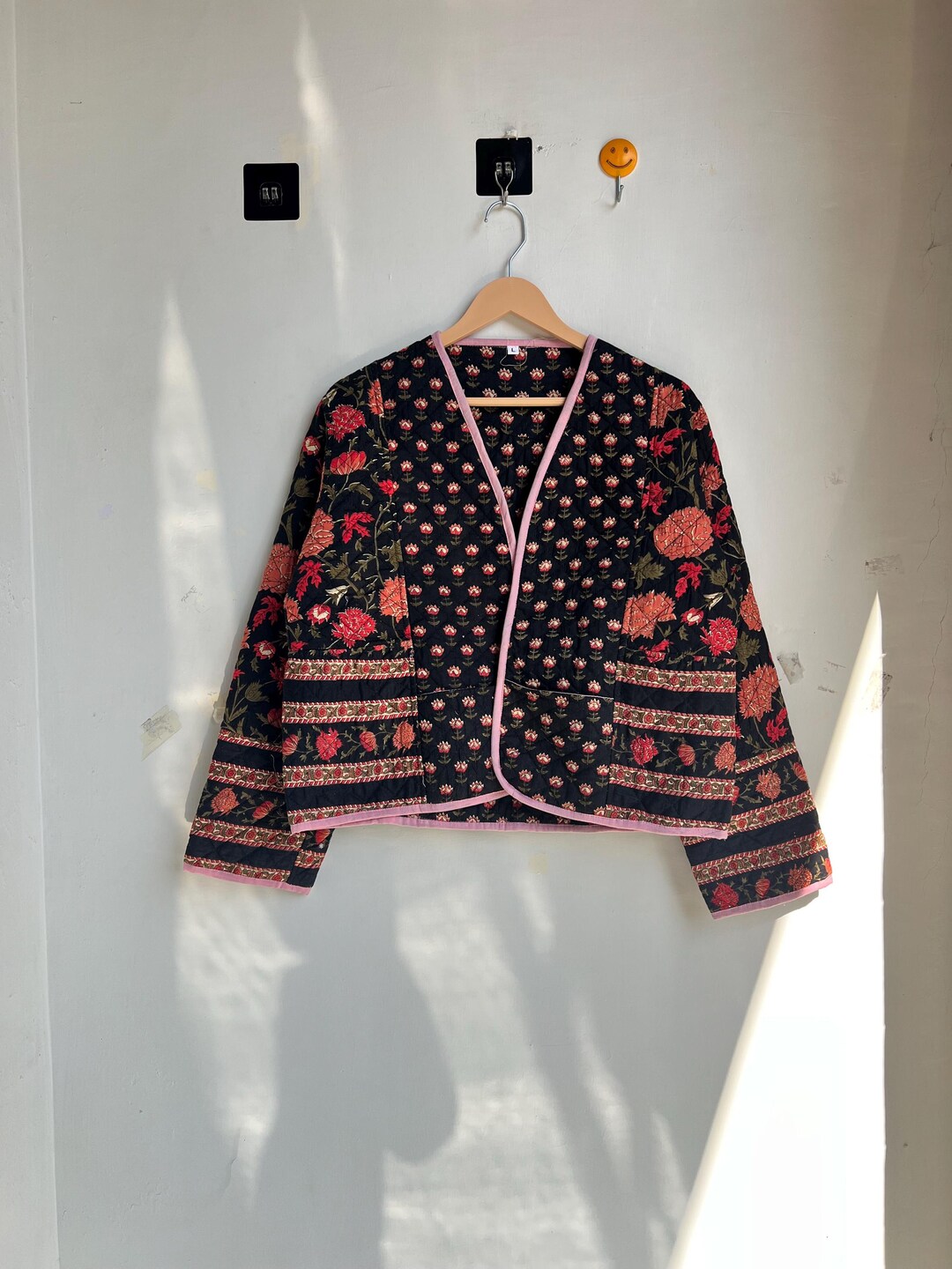Cotton Block Print Jacket for Women | Handmade Quilted Cotton Coat ...