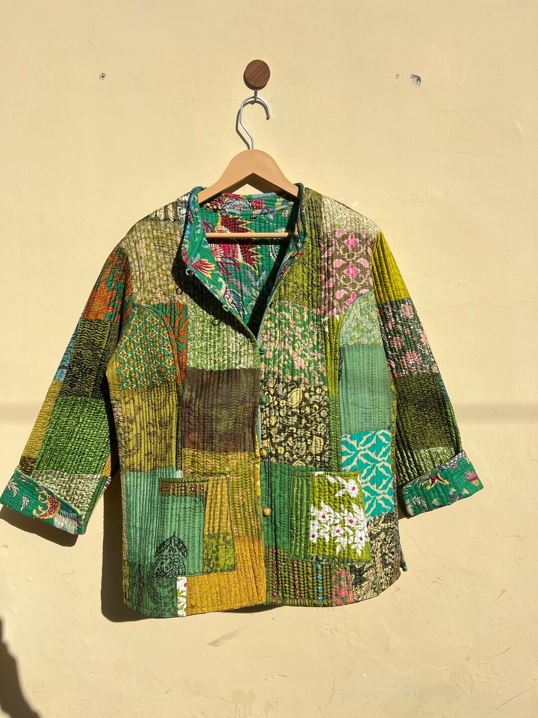 Handmade Reversible Jacket, Cotton Jacket. Quilted Jacket, Winter Coat ...