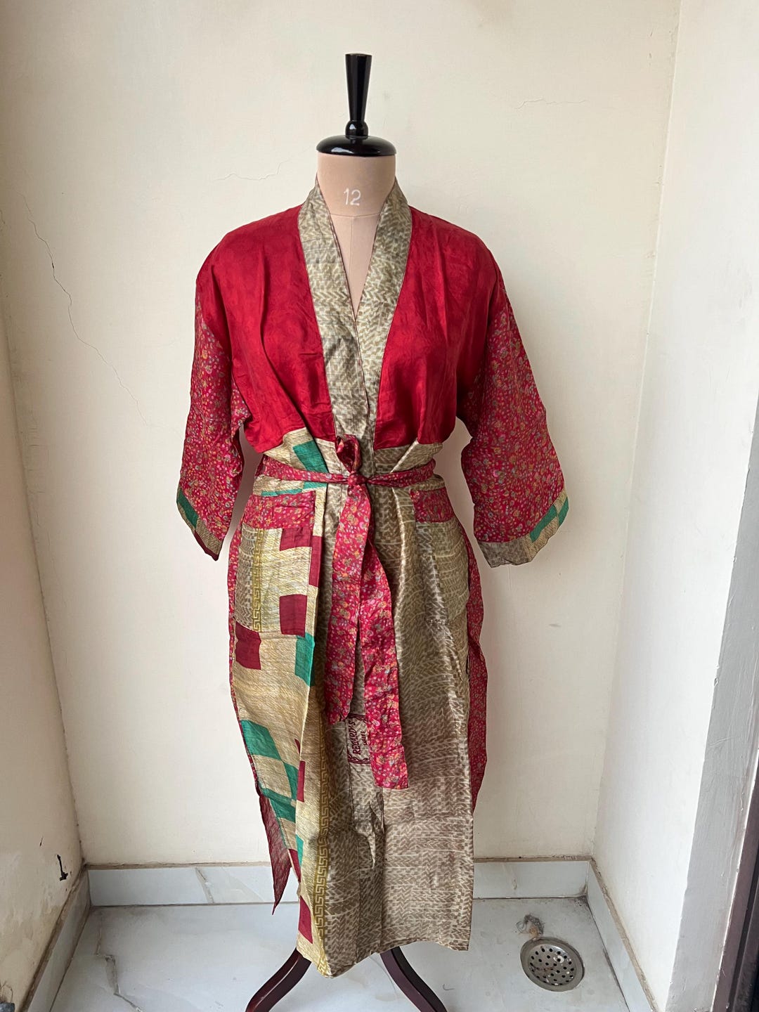 Bohemian Luxury Silk Robe, Indian Pure Silk Robe, Women's Silk Robe ...