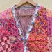 Cotton Peach Patchwork Quilted Jacket ,boho Coat for Women ,short ...