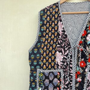 Handmade Patchwork Cotton Vest: Indian Quilted Jacket - Etsy