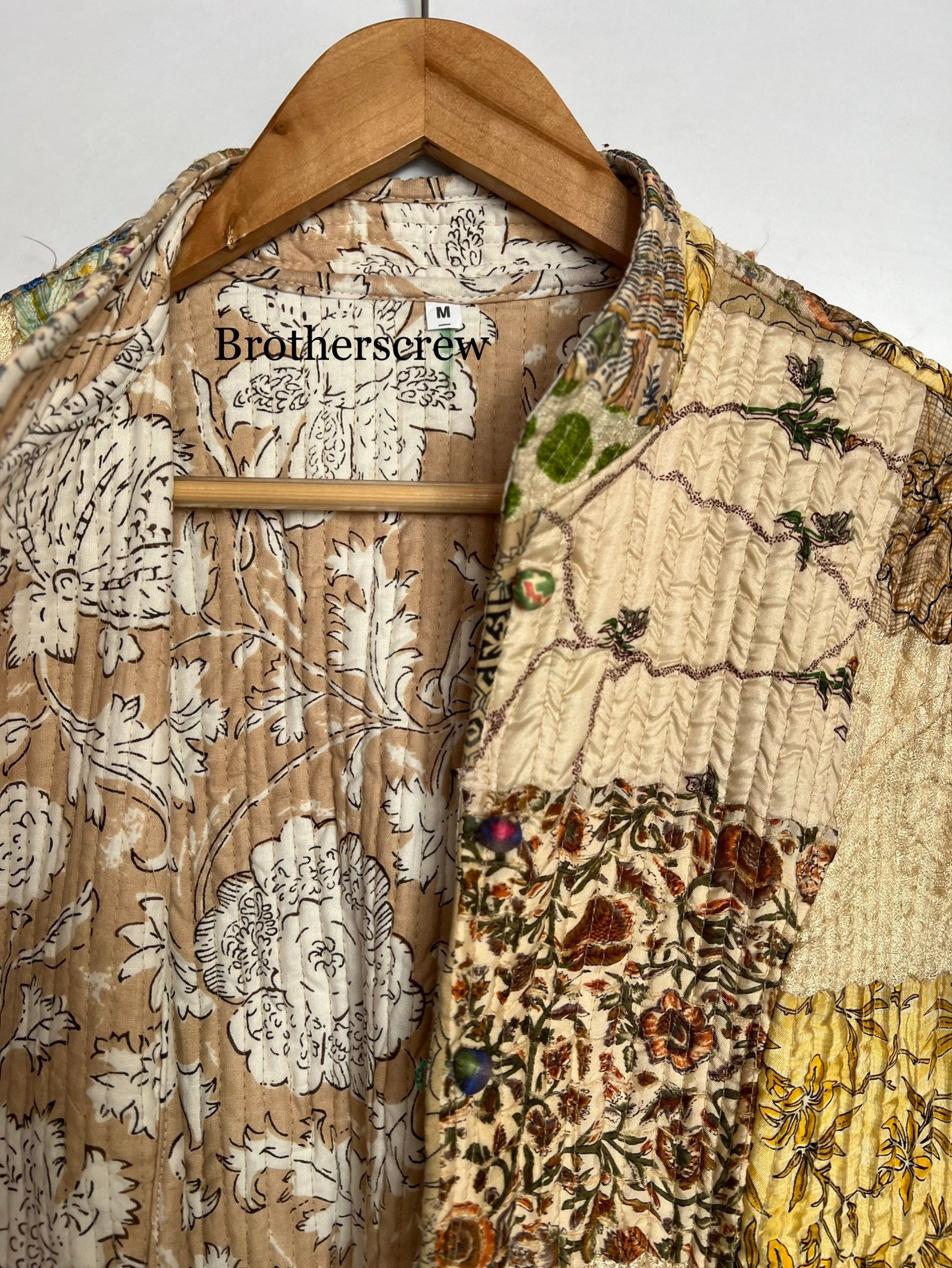 Handmade Patchwork Sari Jacket: Reversible Indian Cotton Coat - Etsy