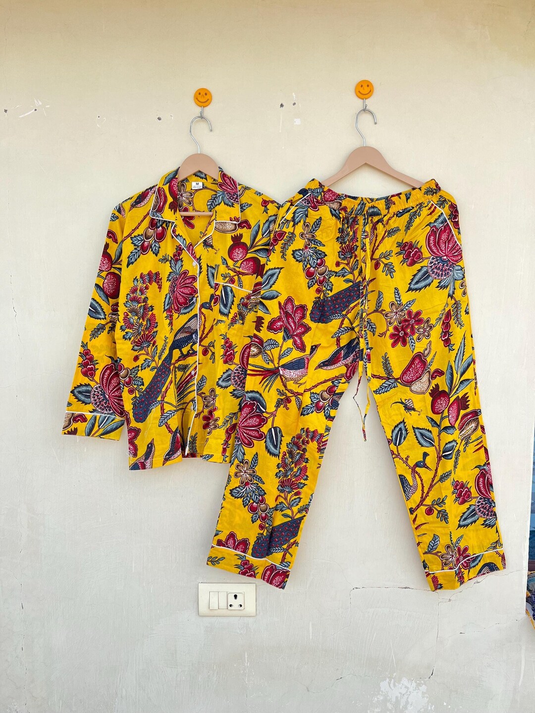 Beautiful Pajama Set, Indian Pajama Set, Hand Stitched Pajama, Two ...