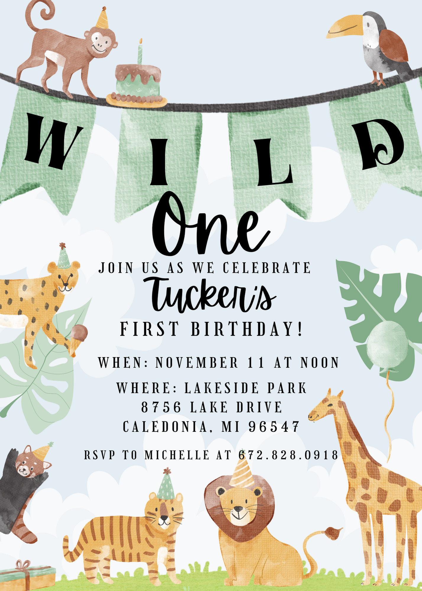 Wild One Birthday Boy Girl Invitation, Wild One Invitation Printable ...