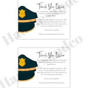 Thank You Officer Sheriff Deputy Policeman Policewoman State Police Law ...