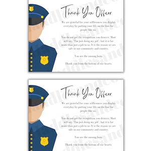 Thank You Officer Sheriff Deputy Policeman Policewoman State Police Law ...