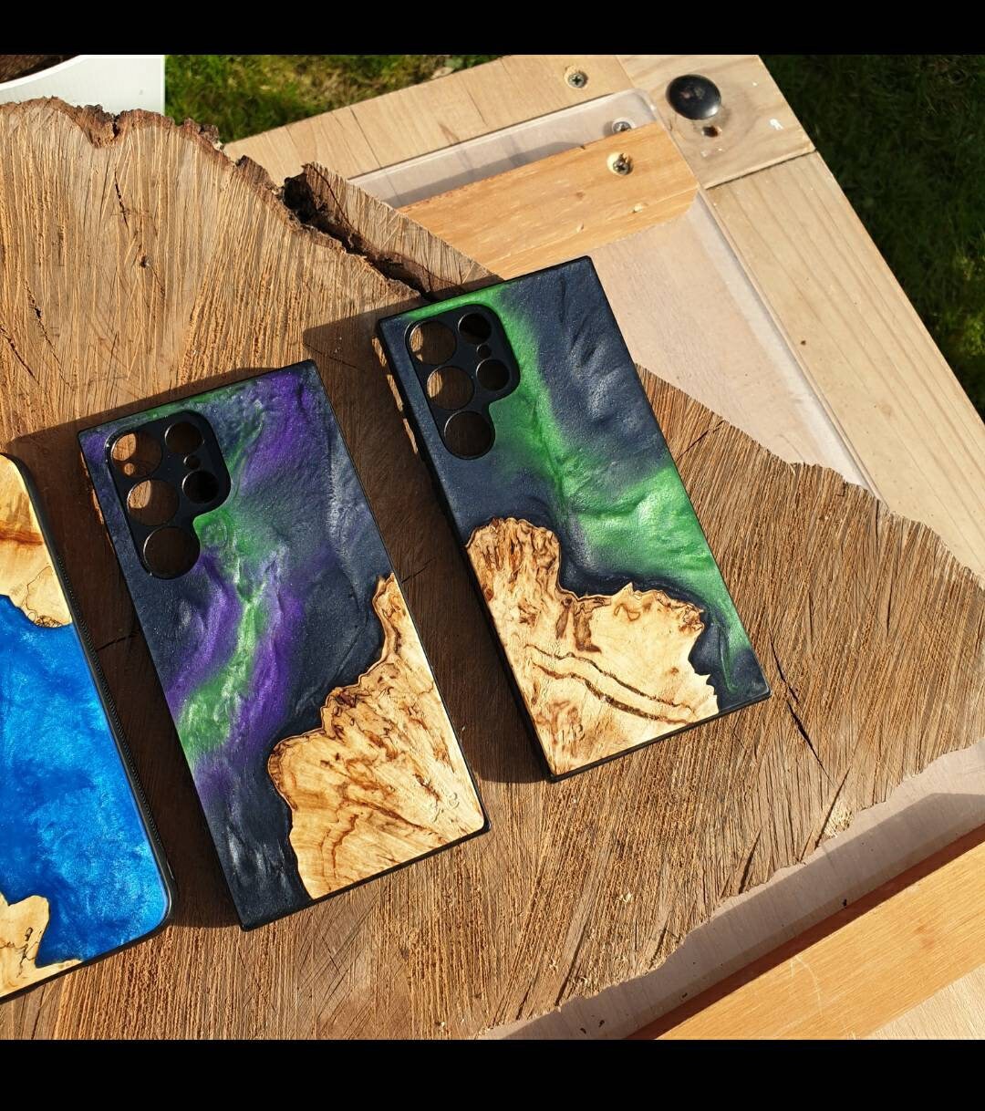 Case for Samsung Galaxy S23, iPhone 12 Wood Resin Case, Samsung, iPhone ...