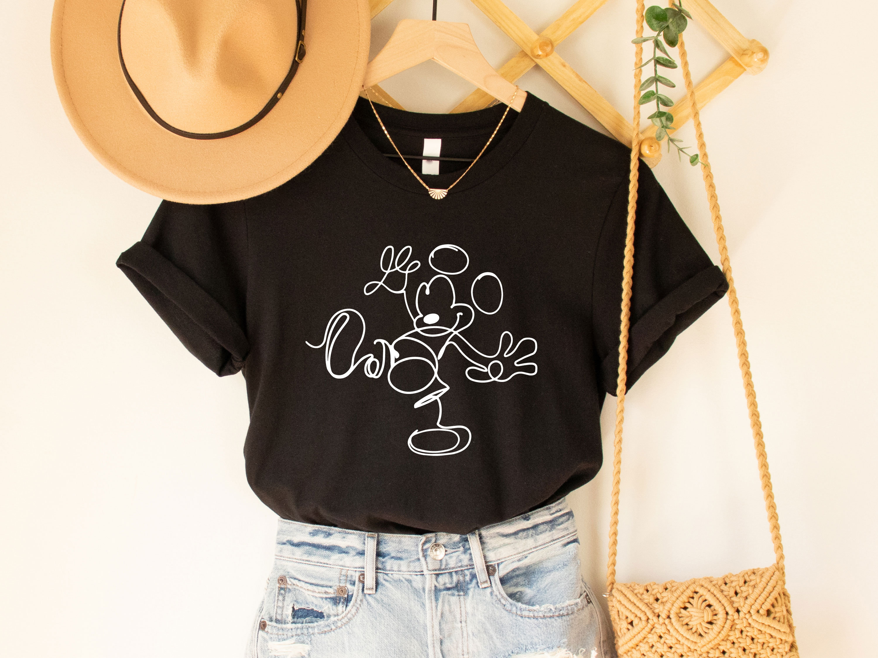 Mickey Mouse With Lines Sweatshirt, Disney Mickey Shirt, Family Trip ...
