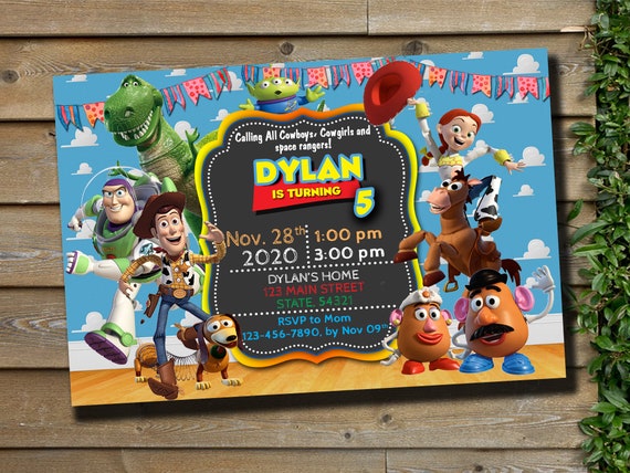 Toy Story Invitation Toy Story Digital Invite Toy Story | Etsy