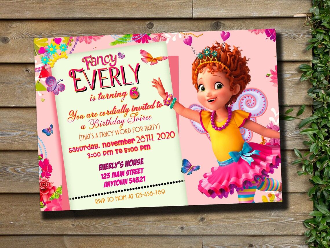 Fancy Nancy Digital Invite Fancy Nancy Invitation Fancy - Etsy