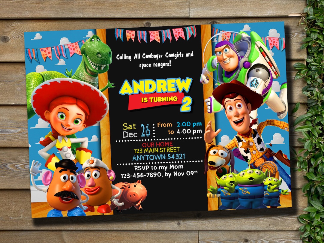 Toy Story Invitation - Toy Story Invite - Digital Invitation ...