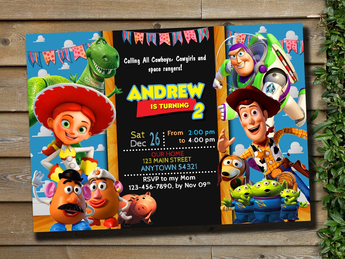 Toy Story Invitation Toy Story Invite Digital Invitation - Etsy