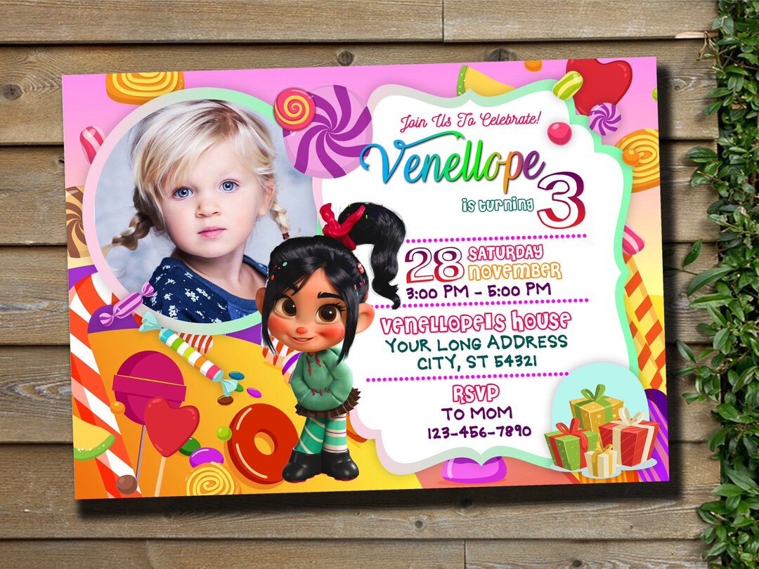 Vanellope Invitation Wreck It Ralph Movie Birthday Party Invite ...