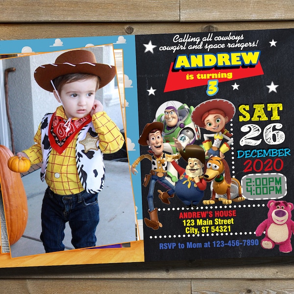 Toy Story Invites - Etsy