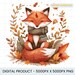 Fall Fox Clipart Watercolor Cute Fox Png Autum Fox Clipart Fox Png ...