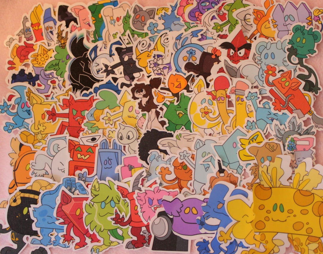 BFDI All Characters Chibi Sticker Set - Etsy