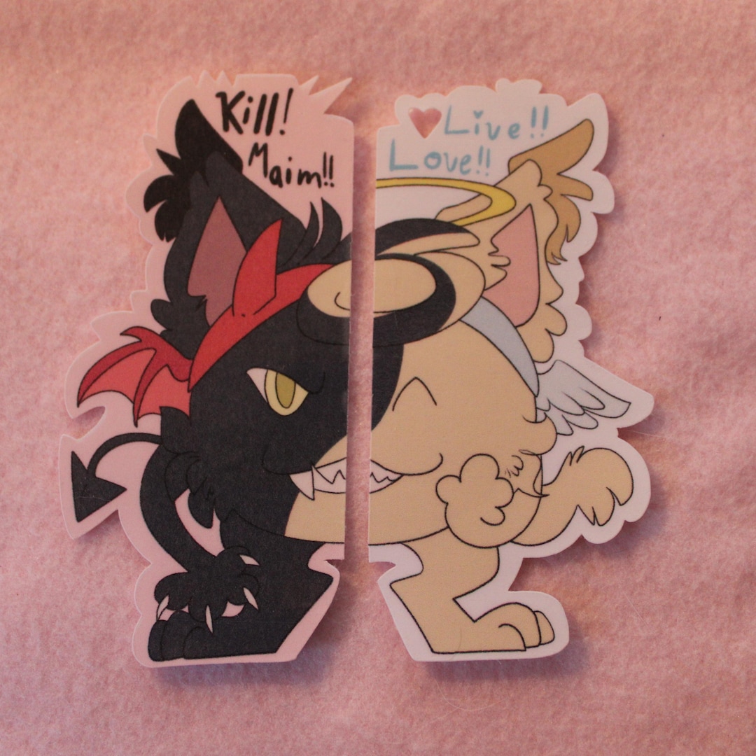 Yinyang Inanimate Insanity Angel/devil Sticker | Fan Made II Stickers ...