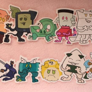 Chibi TPOT Failed Debuters Sticker Pack | Fan Made BFDI Stickers - Etsy