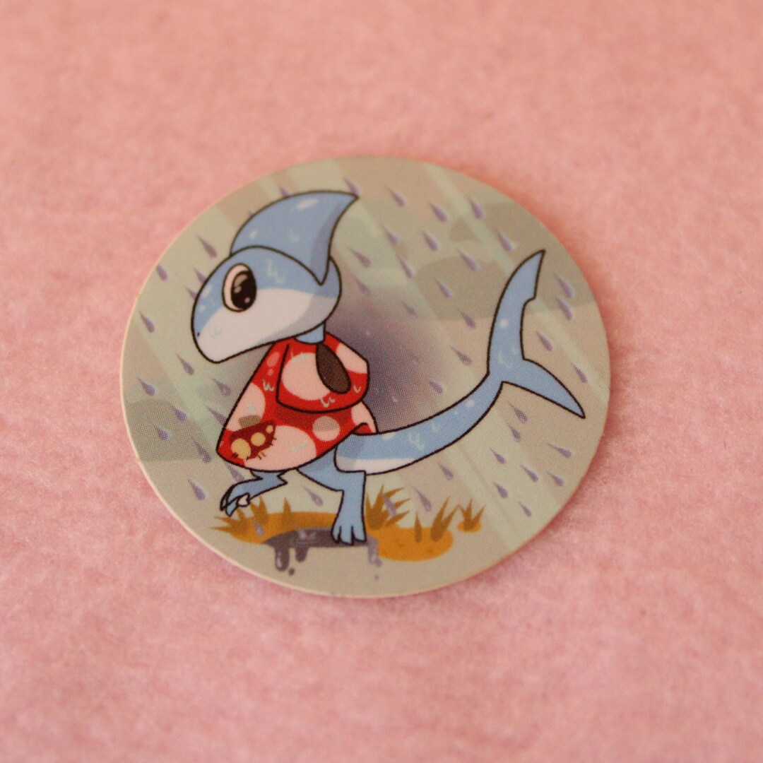 Furry OC Shark Land Shark Rainy Autumn Day Shark Sticker - Etsy