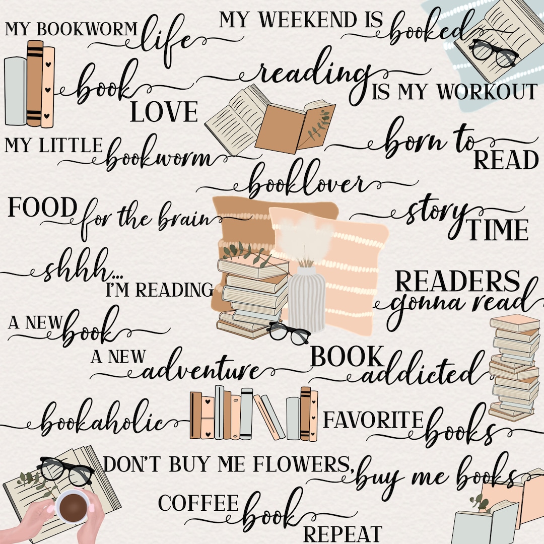 140 Instagram Story Stickers Bookworm Collection - Etsy