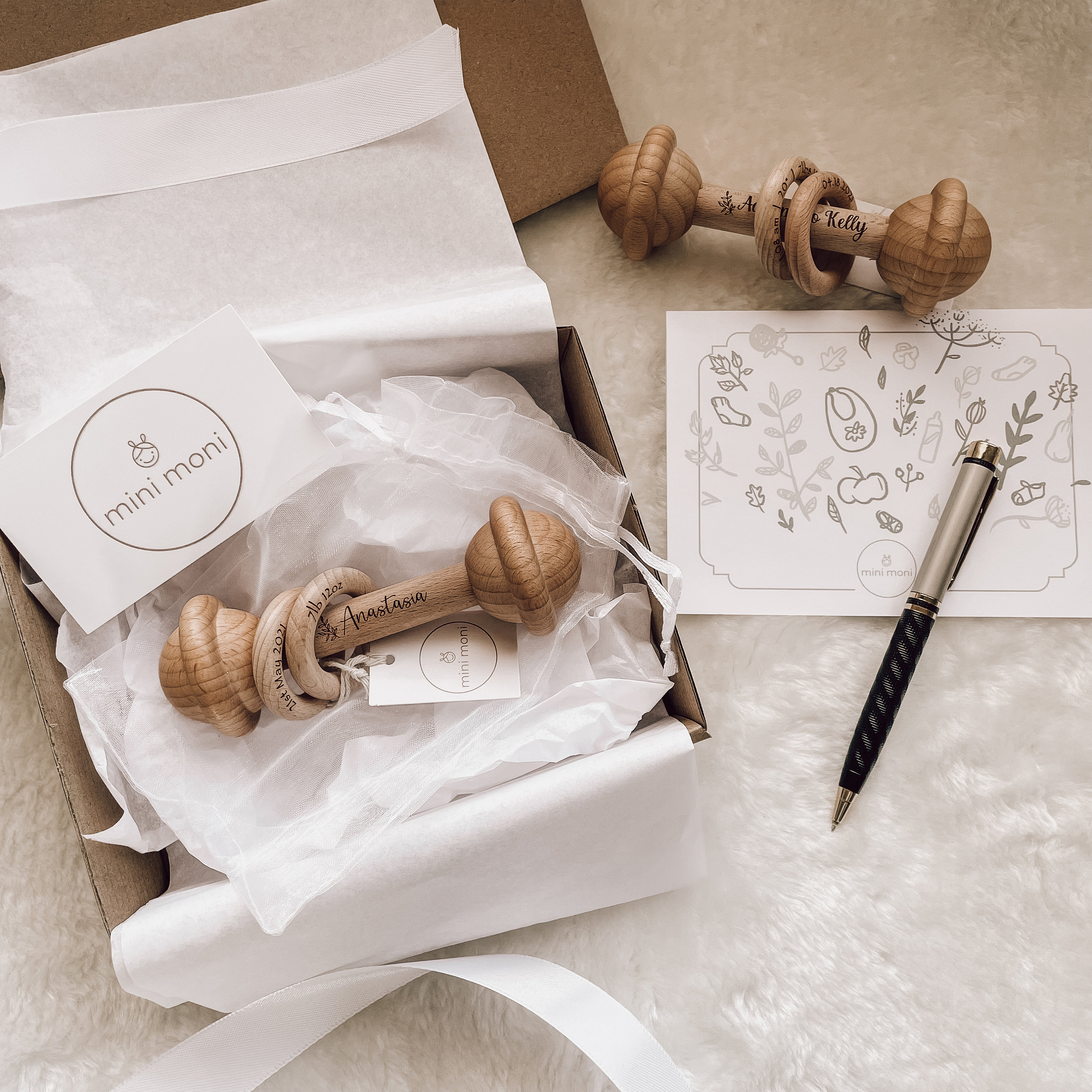 Baby Keepsake Rattle Handmade Personalised Newborn Gift - Etsy Australia