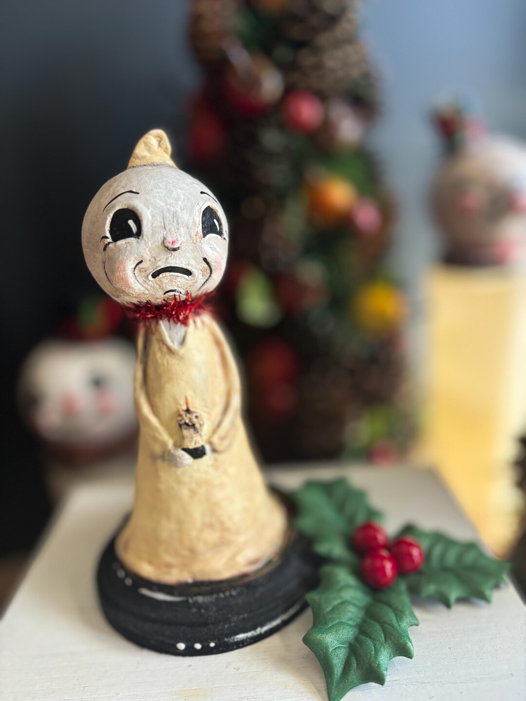 Scrooge Gets a Visit Handmade Christmas Clay Sculpture Handmade Gifts ...