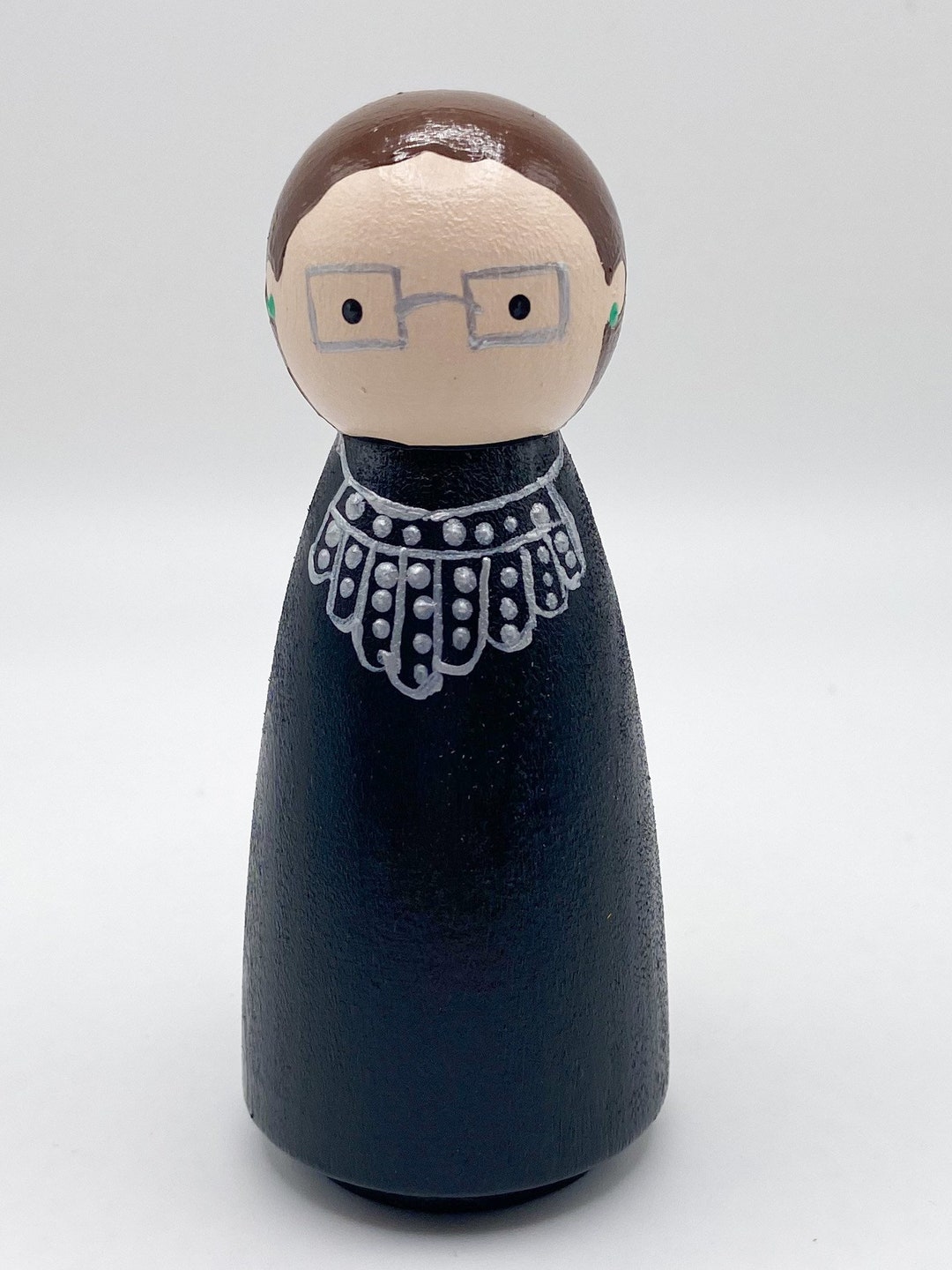 Ruth Bader Ginsburg (RBG) Wooden Peg Doll - Etsy