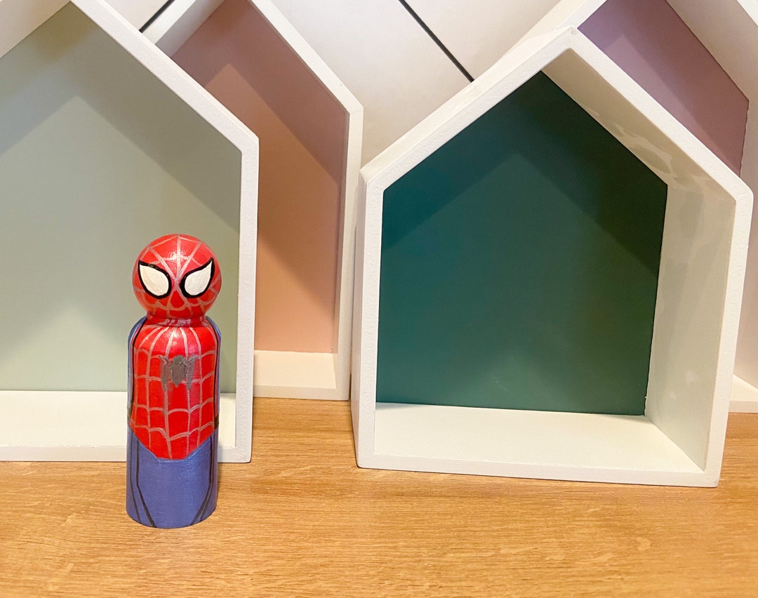 Spider Man Peg Doll - Etsy